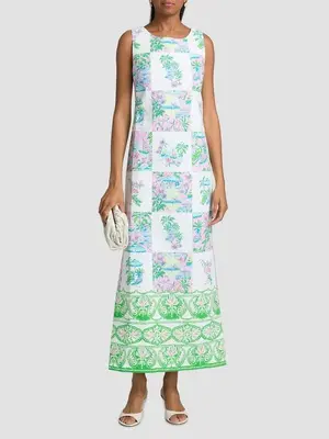 Lilly Pulitzer® Dee Patch Print Maxi Dress