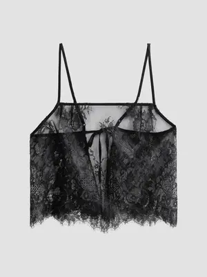 Kiki De Montparnasse Sabine Lace Cami Top - Black