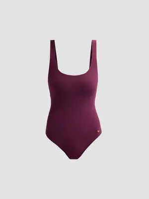 Kiki De Montparnasse Lace-up One-piece Swimsuit - Plum