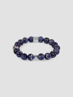 Tateossian Sterling Silver Beaded Bracelet