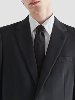 Prada Single Breasted Wool And Mohair Suit - Black