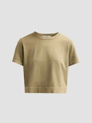 FRAME The Boxy Cotton T-shirt - Army