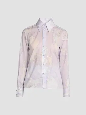 Emilio Pucci Passepartout Cotton Muslin Slim-fit Shirt