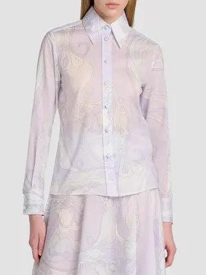 Emilio Pucci Passepartout Cotton Muslin Slim-fit Shirt