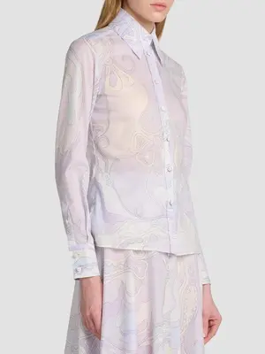 Emilio Pucci Passepartout Cotton Muslin Slim-fit Shirt