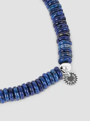 Tateossian Polished Lapis Disc Bracelet - Blue Lapis