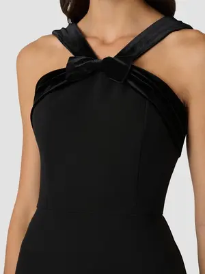 Shoshanna Gala Bow Column Maxi Dress