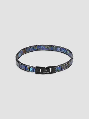 Tateossian Rt Ip Stainless Steel & Mosaic Glass Bead Bracelet