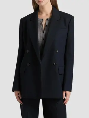 A.L.C. Calla Oversized Double-breasted Blazer - Evening Blue