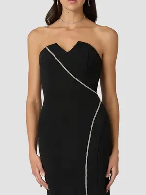 Shoshanna Star Bandeau Slit Midi-dress