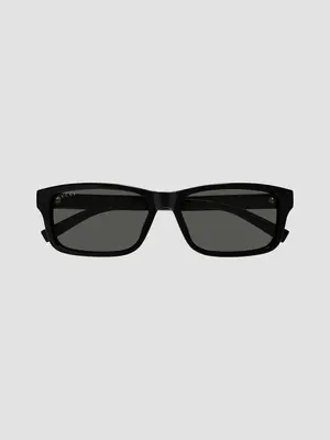 Gucci Lines 57mm Rectangular Sunglasses