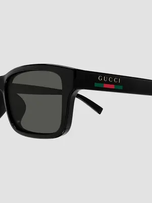 Gucci Lines 57mm Rectangular Sunglasses