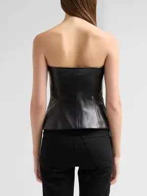 Alice + Olivia Pat Faux Leather Vest Top