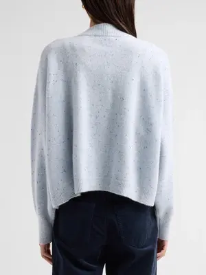 FRAME Fleck Cashmere Crewneck Cardigan