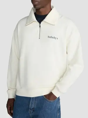 FRAME X Sotheby's Cotton Quarter-zip Sweatshirt