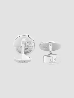 Tateossian Tiger's Eye & Rhodium-plated Octagon Cufflinks