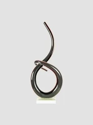 DALE TIFFANY Midnight Spiral Glass Sculpture - Multi