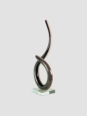 DALE TIFFANY Midnight Spiral Glass Sculpture