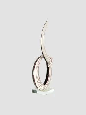 DALE TIFFANY Midnight Spiral Glass Sculpture