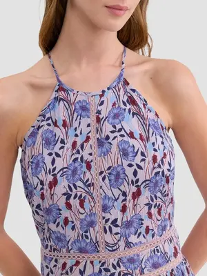 Rebecca Taylor Daphne Floral Cotton-blend A-line Maxi Dress