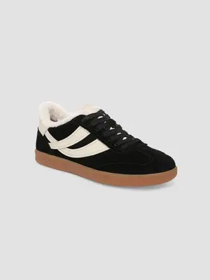 Vince Oasis Shearling-lined Suede Sneakers - Black