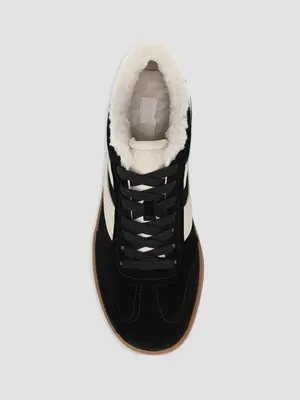 Vince Oasis Shearling-lined Suede Sneakers - Black