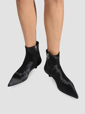 AeydĒ Sofie 30mm Calf Hair Ankle Boots