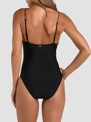 L'Agence Lilou Plunging Underwire One-piece Swimsuit