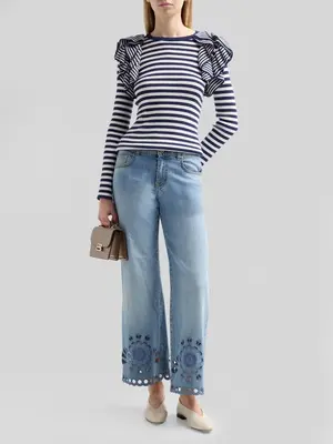 MAISON COMMON Cutout Crop Jeans