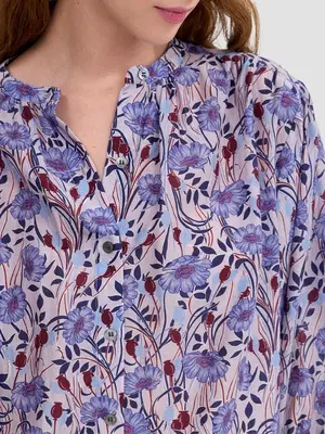 Rebecca Taylor Daphne Floral Cotton-silk Blouse