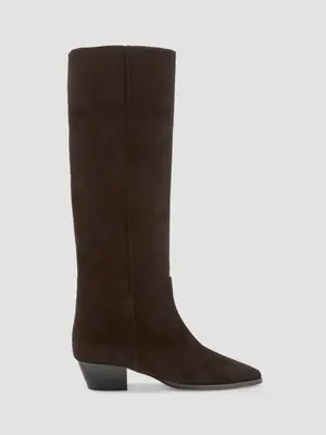 AeydĒ Medea 90mm Suede Knee-high Boots - Brown