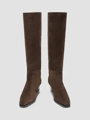 AeydĒ Medea 90mm Suede Knee-high Boots - Brown