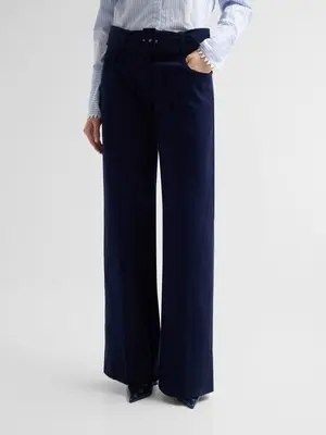 MAISON COMMON Belted Mid-rise Denim Trousers