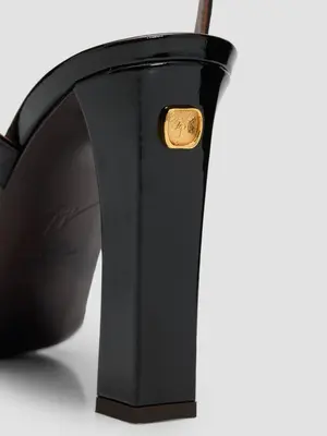 GIUSEPPE ZANOTTI Mya 90mm Leather Sandals - Nero