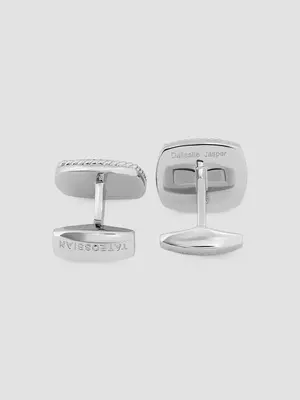 Tateossian Dalmation Jasper & Sterling Silver Cufflinks