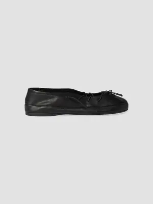 Miu Miu Nappa Leather Ballerinas - Black