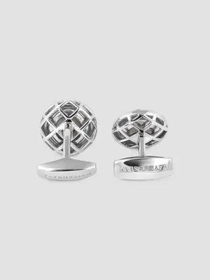 Tateossian Moonstone & Sterling Silver Cufflinks