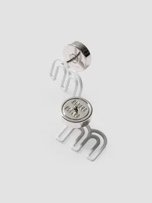Miu Miu Metal Earrings - White