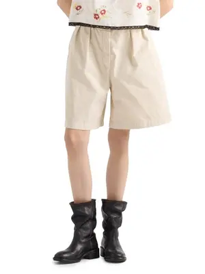 Prada Old Gabardine Bermudas - Khaki