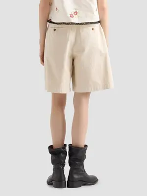 Prada Old Gabardine Bermudas - Khaki