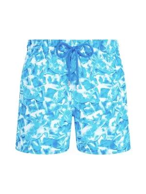 Vilebrequin Abstract Turtles Swim Shorts - Blanc