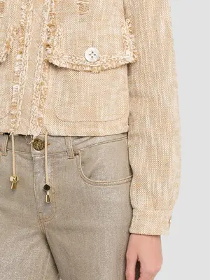 MAISON COMMON Embroidered Cotton-blend Tweed Jacket