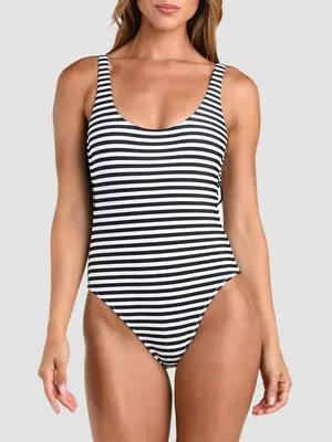 L'Agence Voyage Mila Striped One-piece Swimsuit