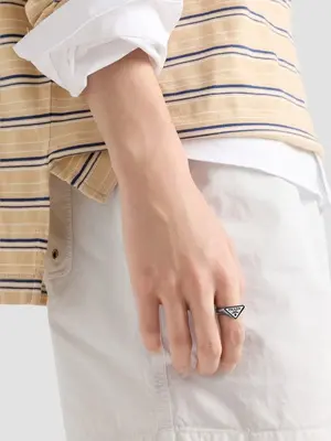Prada Enameled Metal Ring