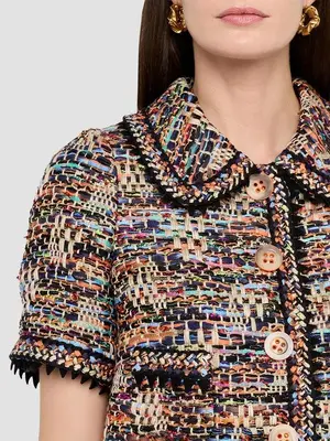 MAISON COMMON Tweed Knit Jacket - Black Multi