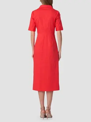 Shoshanna Emmett Stretch Cotton Asymmetric Shirtdress