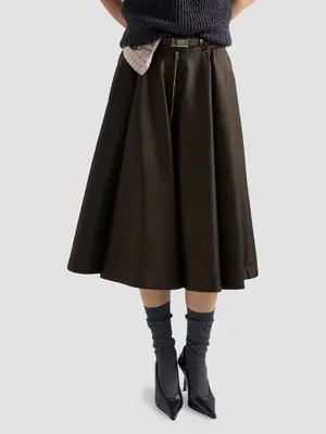 Prada Nylon Skirt - Brown