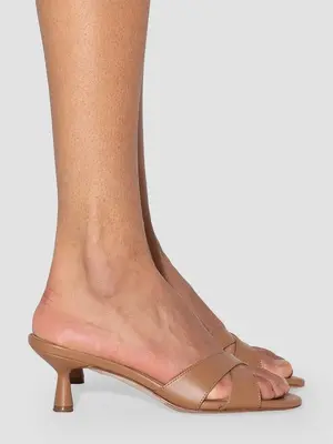 AeydĒ Vero Leather Mules - Hazelnut