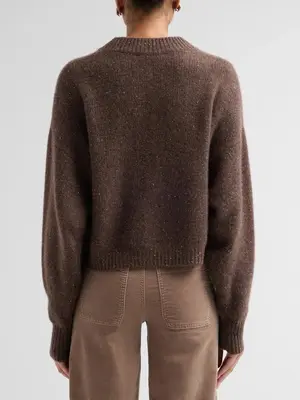 FRAME Flecked Wool-cashmere Cardigan