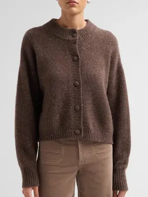 FRAME Flecked Wool-cashmere Cardigan